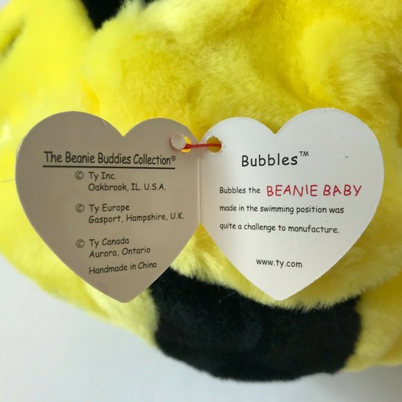 Ty | Toys | Beanie Baby Beanie Babies Large Yellow Black Fish | Poshmark